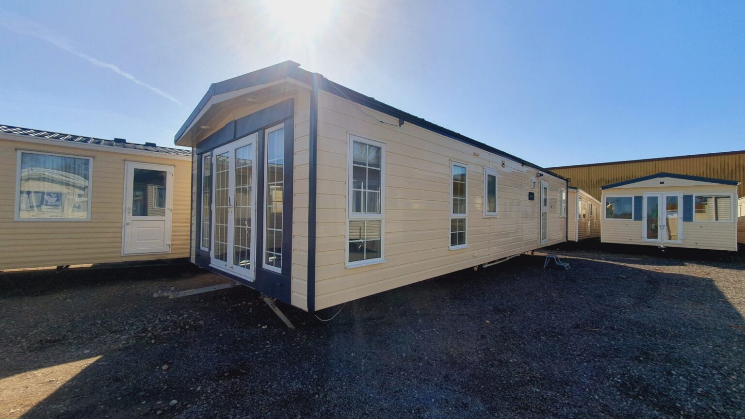 Temporary Caravan Accommodation After Flooding Or Fire